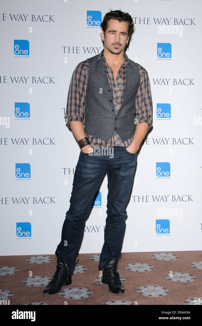 Colin Farrell Photocall 'The Way Back' held at Claridges. London ...