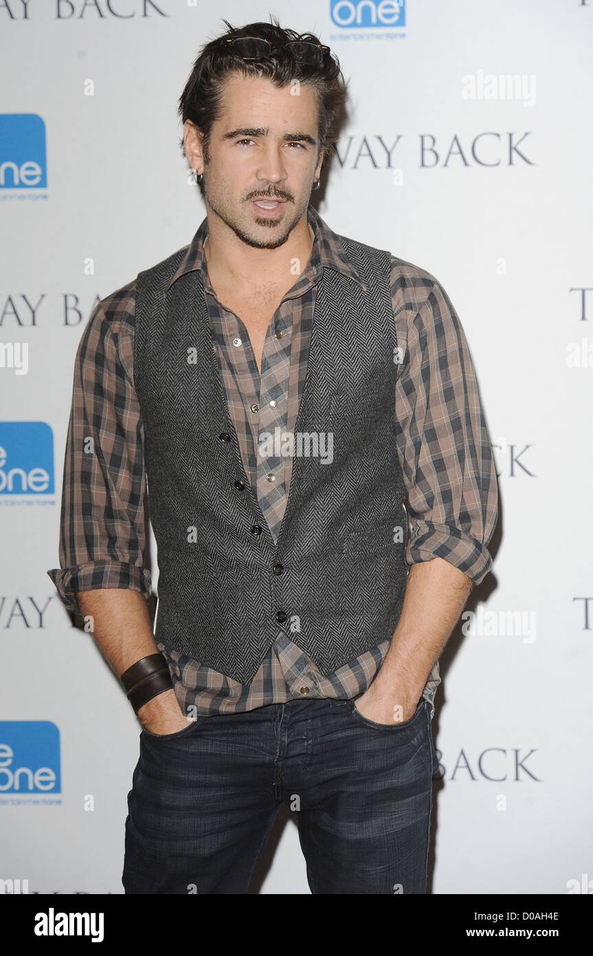 Colin Farrell Photocall for 'The Way Back' held at Claridges. London ...