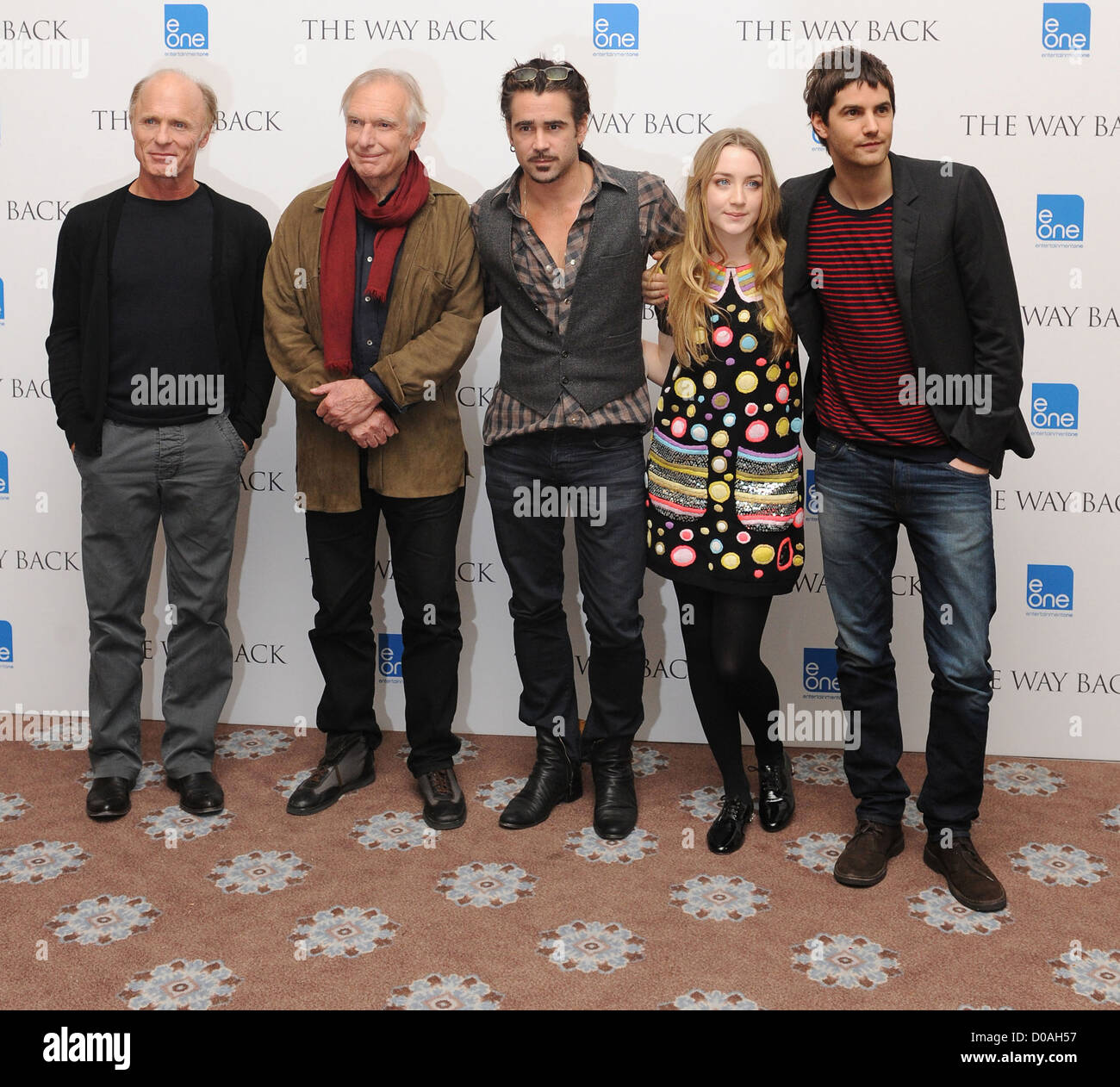Ed Harris Colin Farrell Saoirse Ronan Jim Sturgess Peter Weir Photocall ...