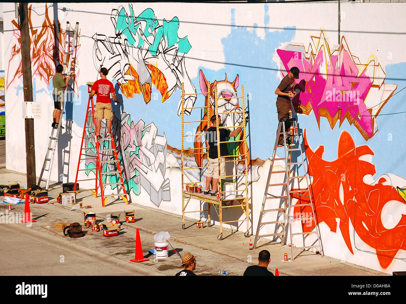 World Famous graffiti artists participate in Scion Trilogy building ...