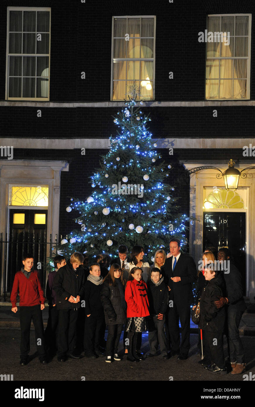 Prime Minister David Cameron and wife Samantha Cameron turn the ...
