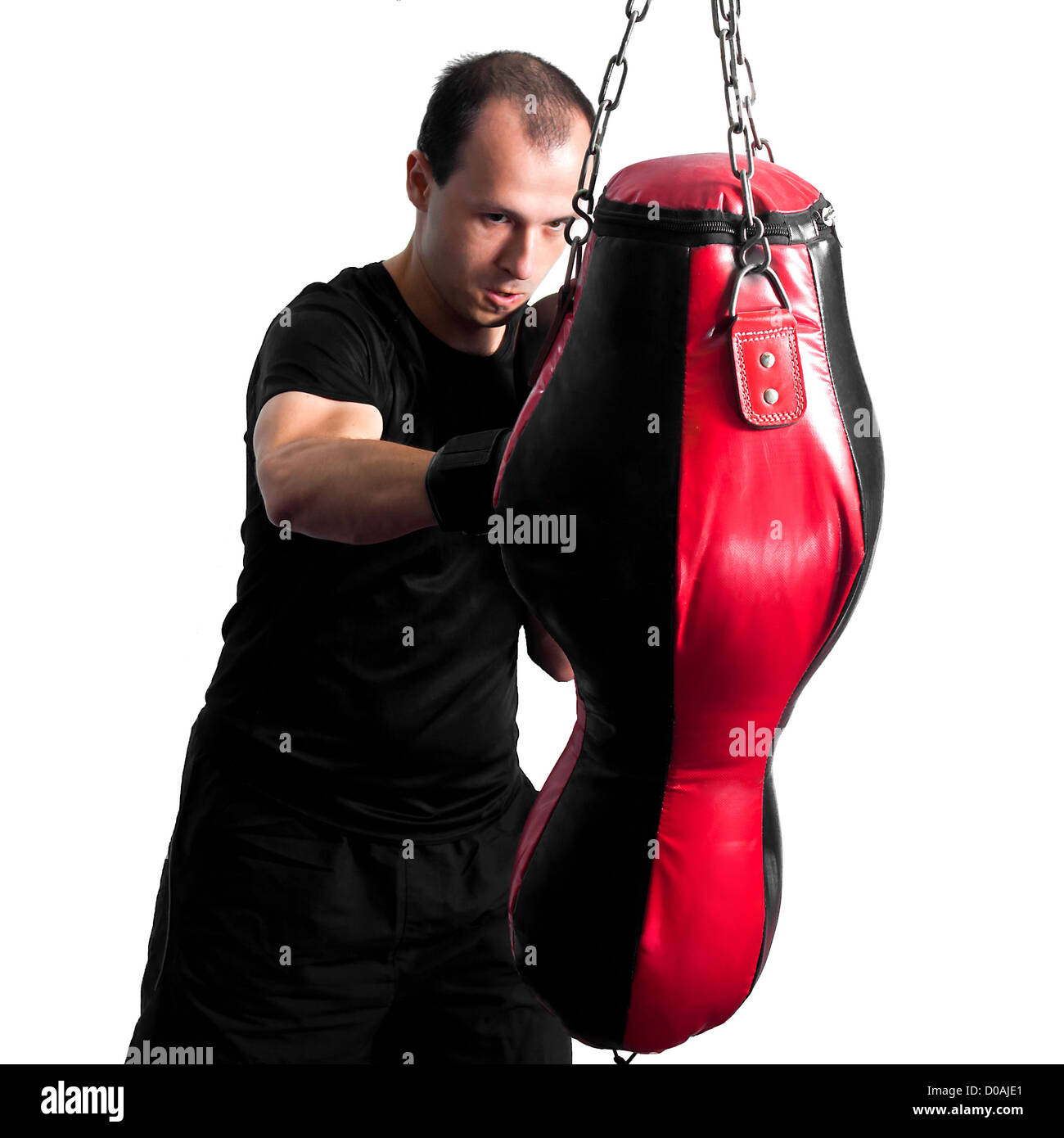 Boxer punching sand bag hi-res stock photography and images - Alamy