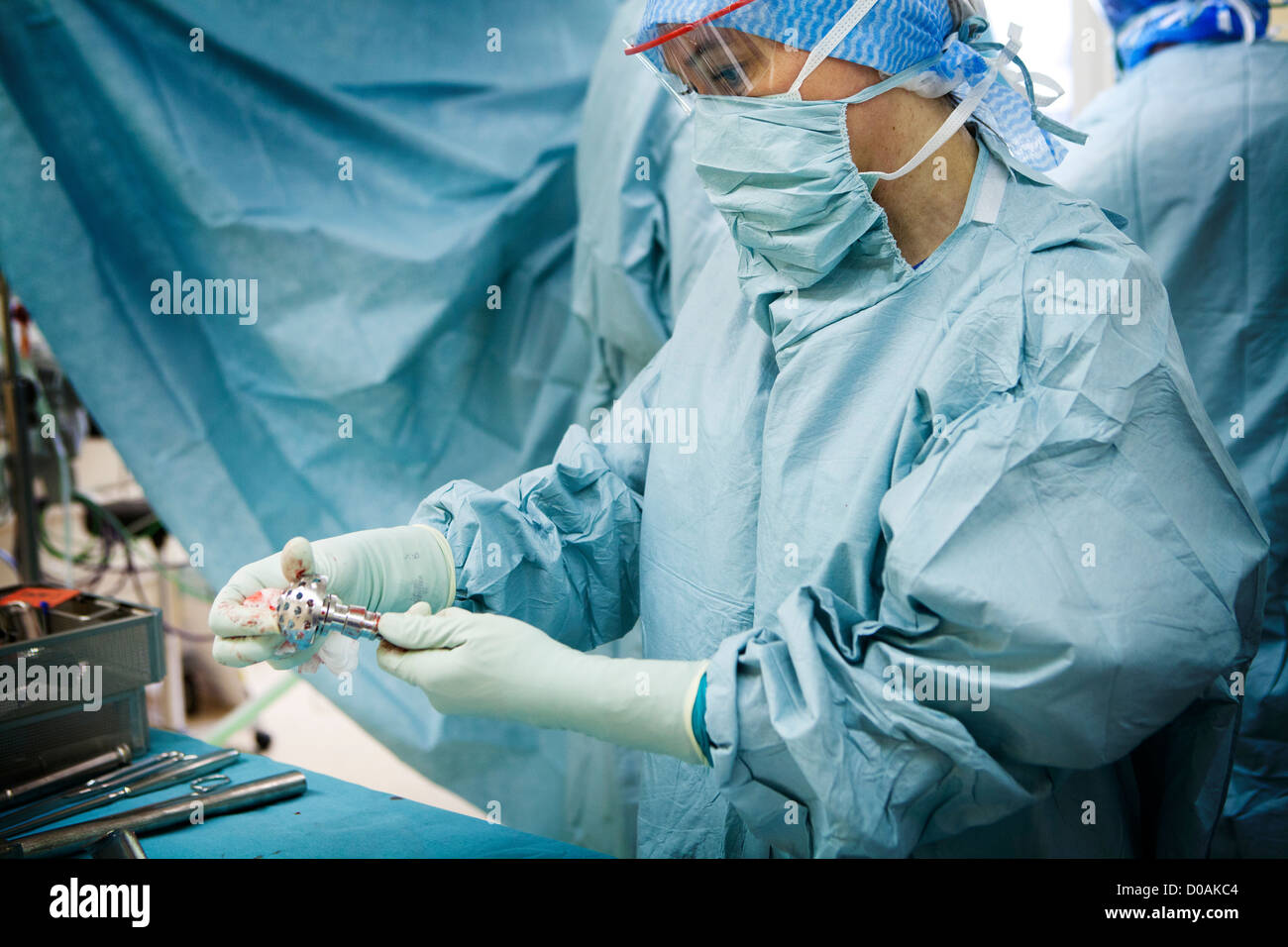 HIP PROSTHESIS, SURGERY Stock Photo - Alamy