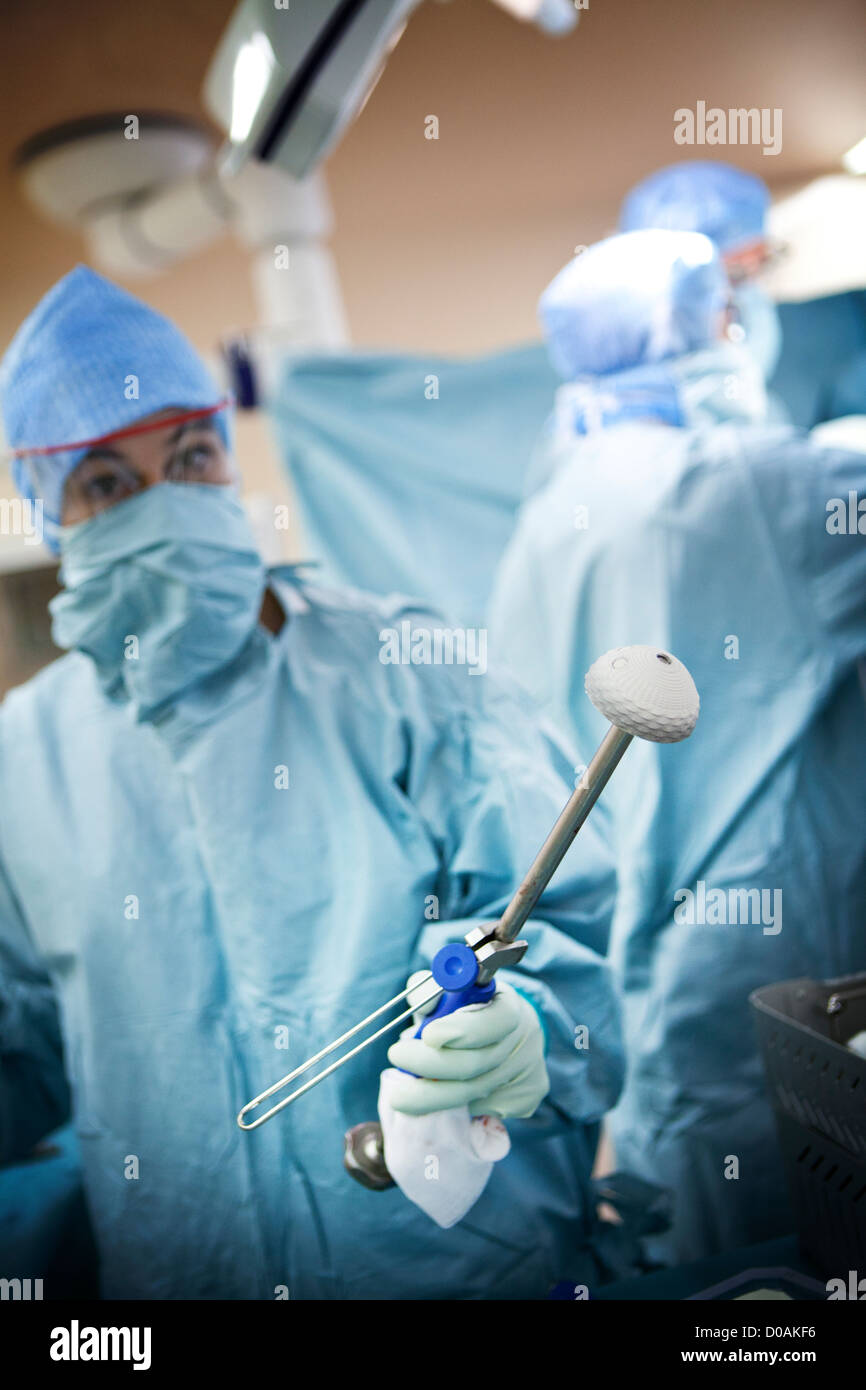 HIP PROSTHESIS, SURGERY Stock Photo - Alamy