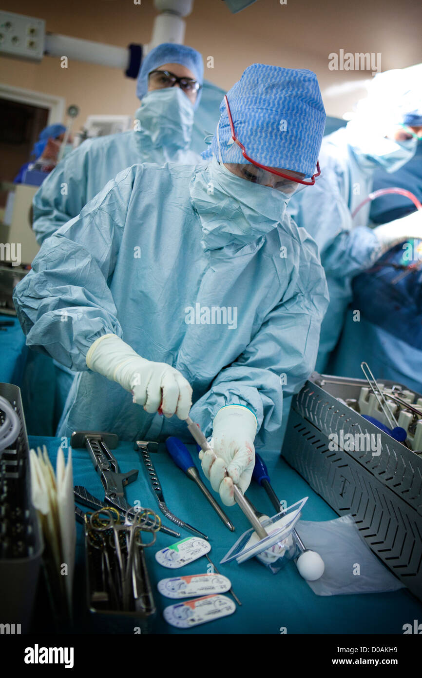 HIP PROSTHESIS, SURGERY Stock Photo - Alamy