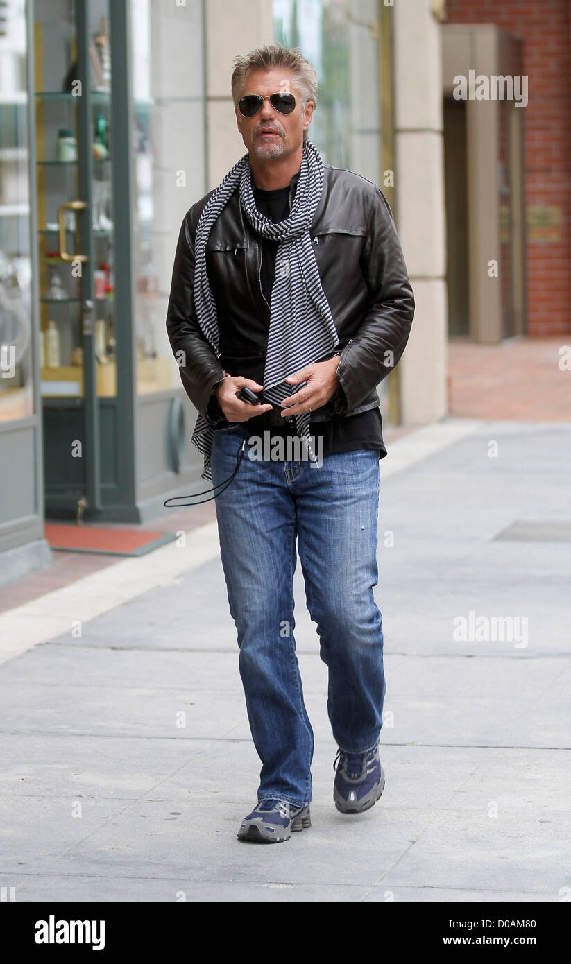 Harry Hamlin leaving a bank in Beverly Hills Beverly Hills, California ...