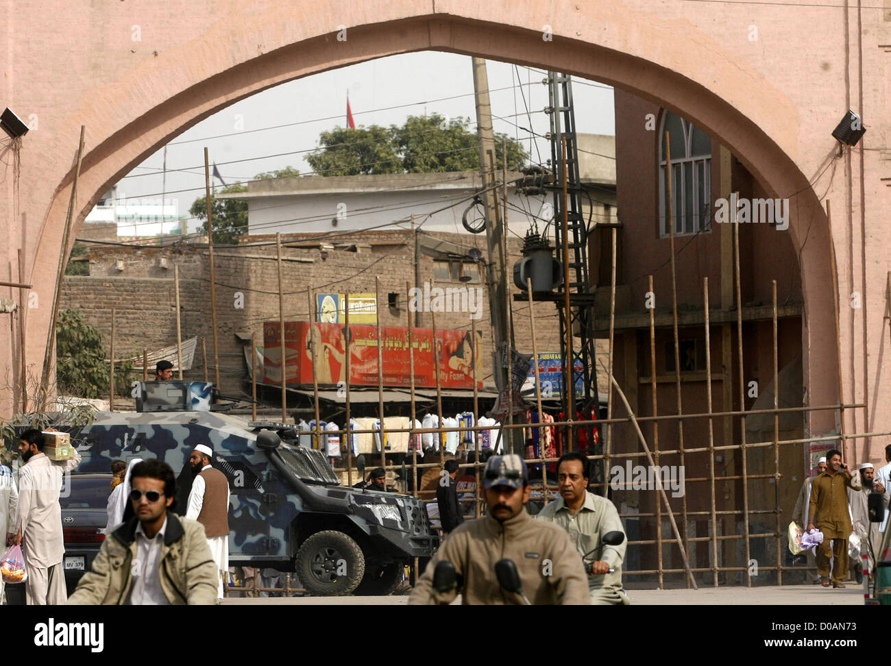 Kohati Gate seen closed from the path leads towards Hussainia Hall due ...