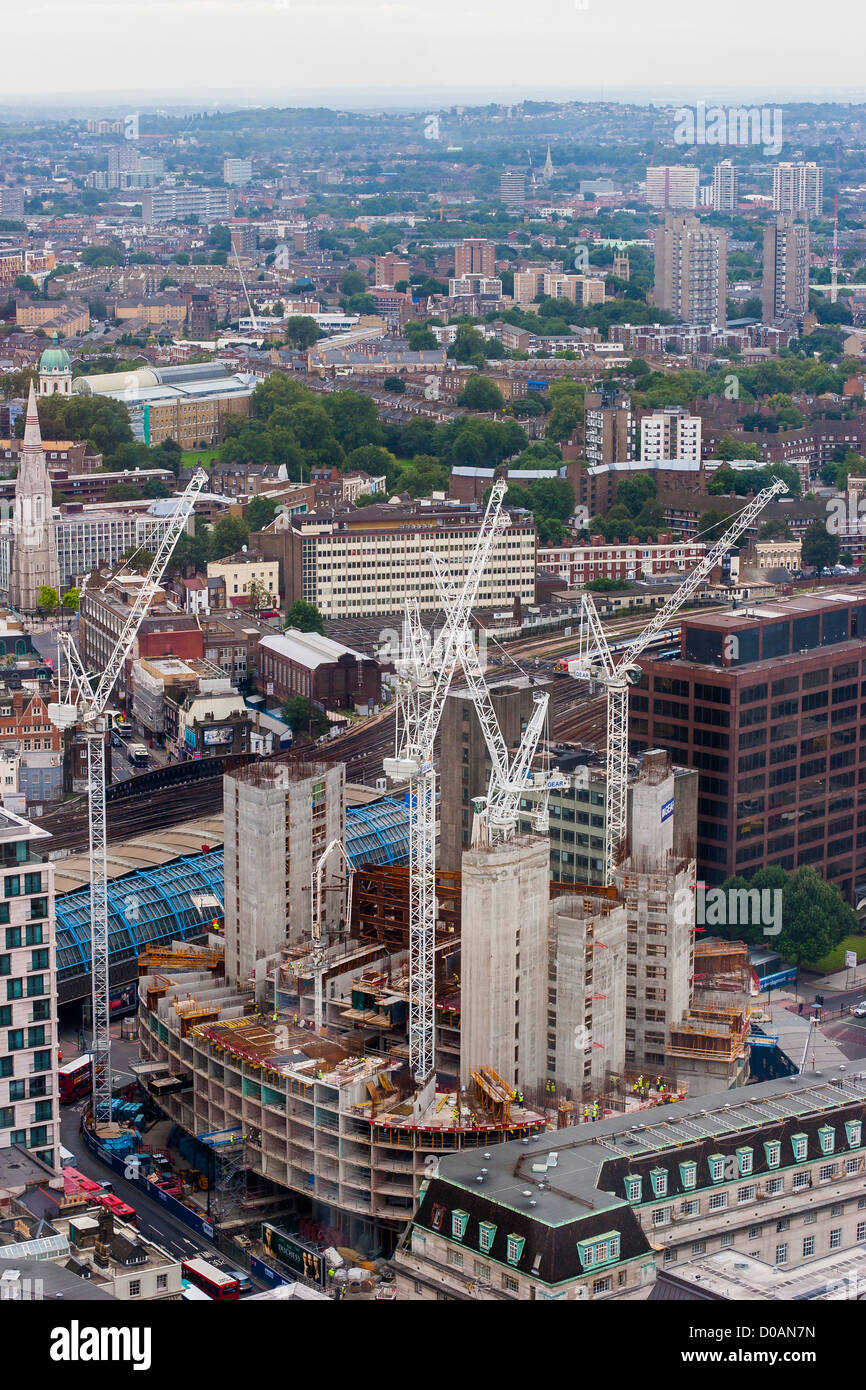 Ariel View of Construction Site in London Stock Photo - Alamy