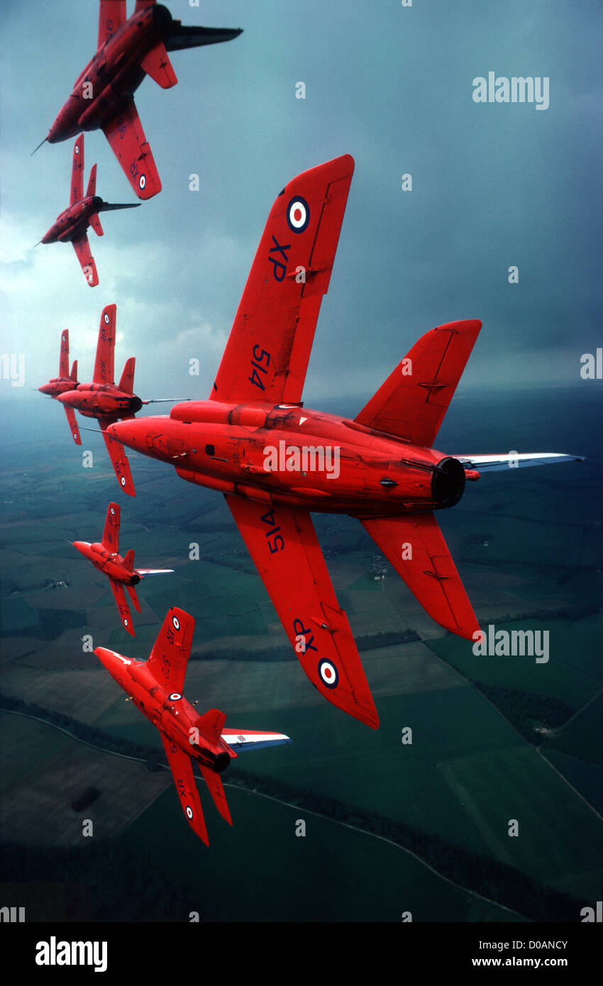 Red Arrows Gnat display aircraft used from 1965 to 1978 Stock Photo - Alamy