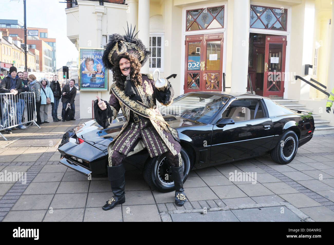 David Hasselhoff poses in his Captain Hook costume New Wimbledon ...