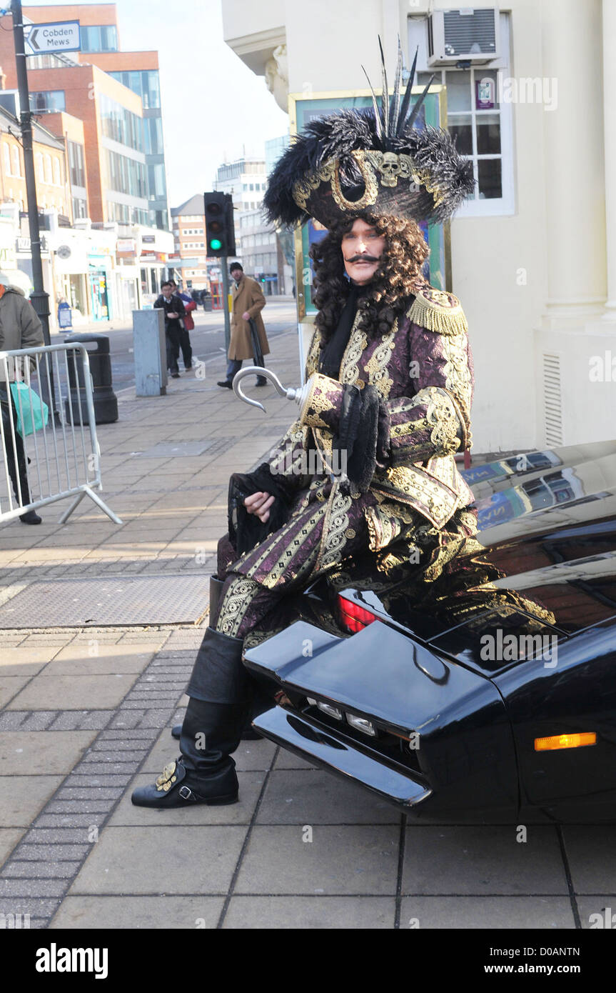 David Hasselhoff poses in his Captain Hook costume New Wimbledon ...