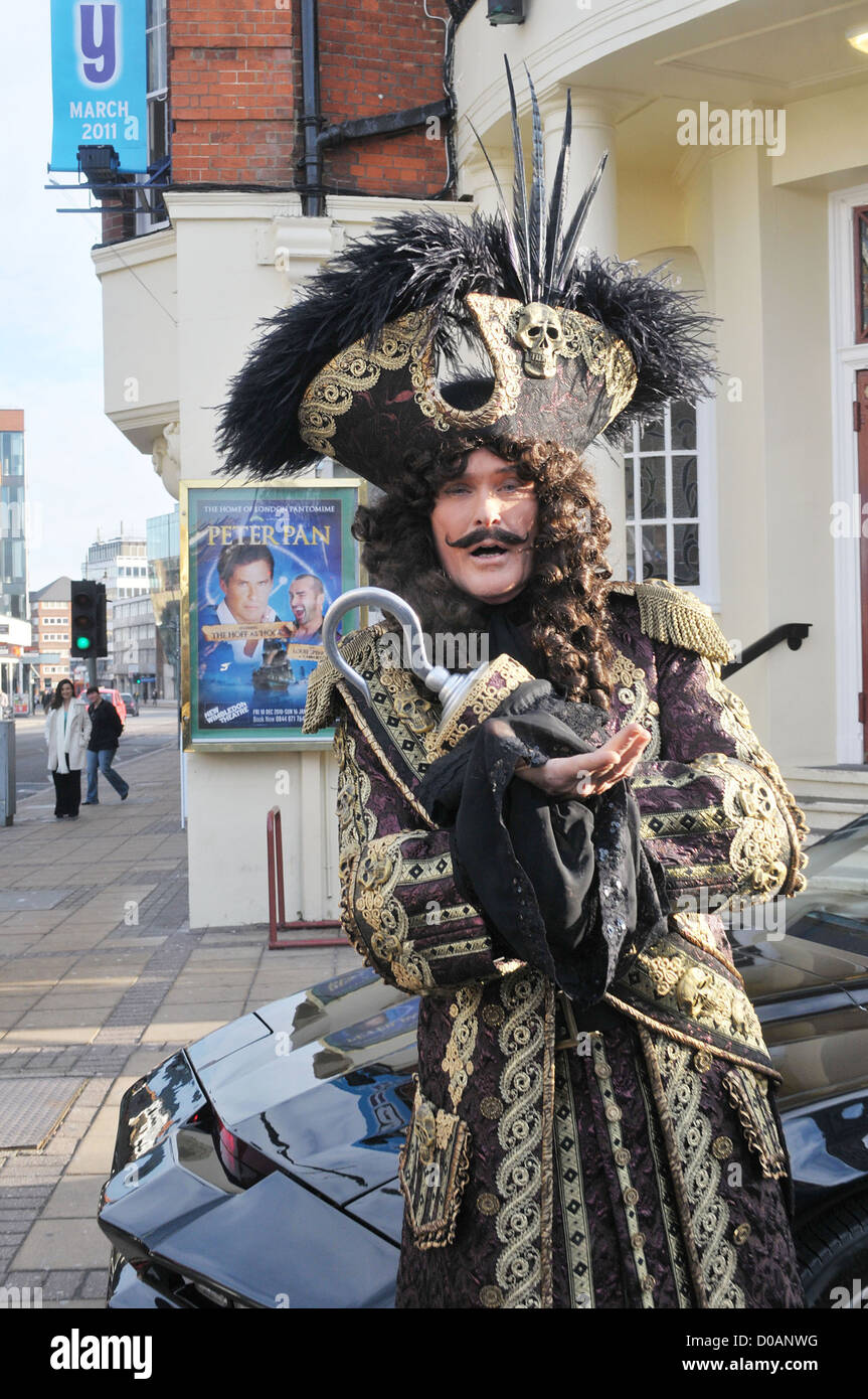 David Hasselhoff poses in his Captain Hook costume New Wimbledon ...