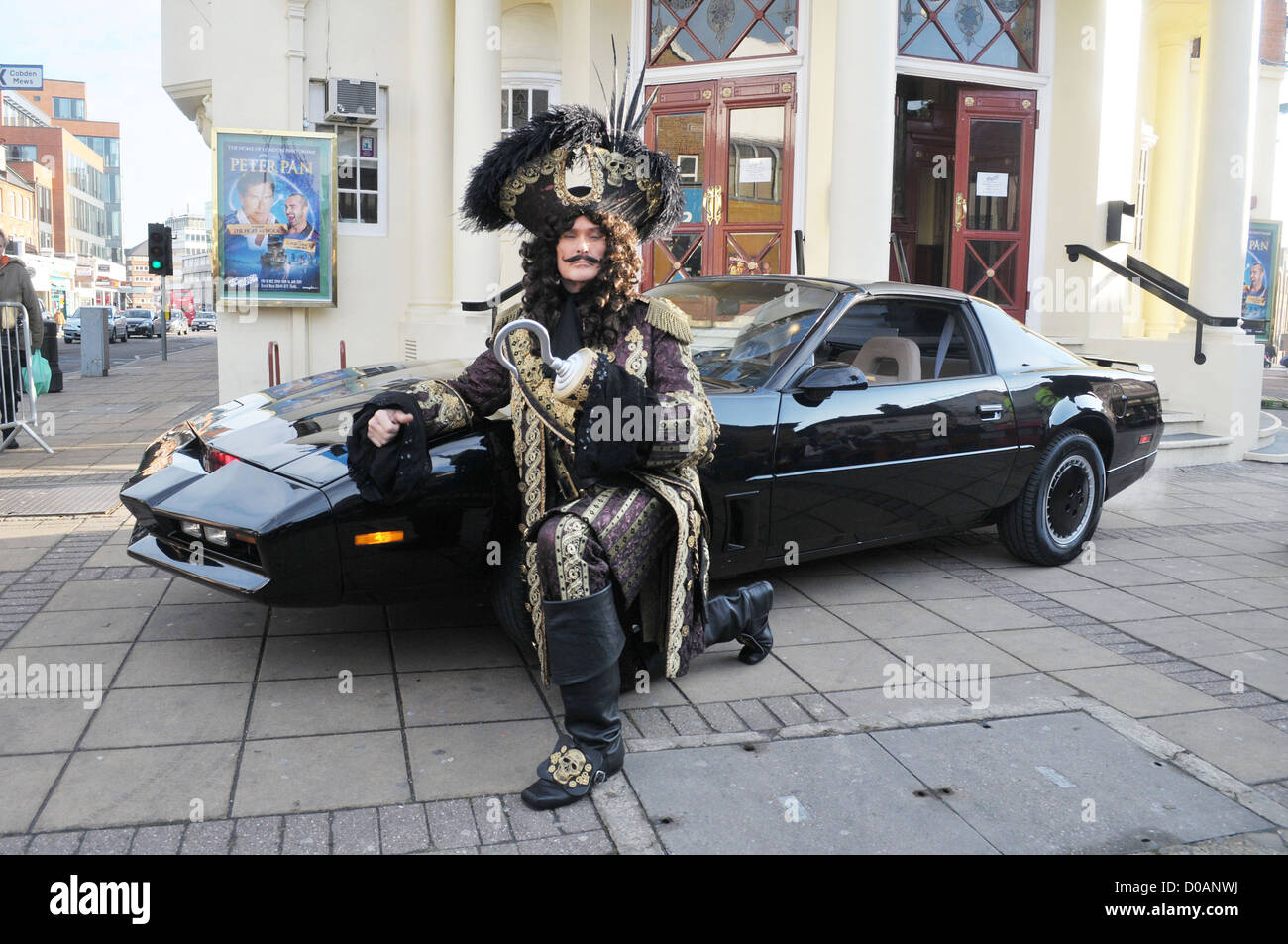 David Hasselhoff poses in his Captain Hook costume New Wimbledon ...