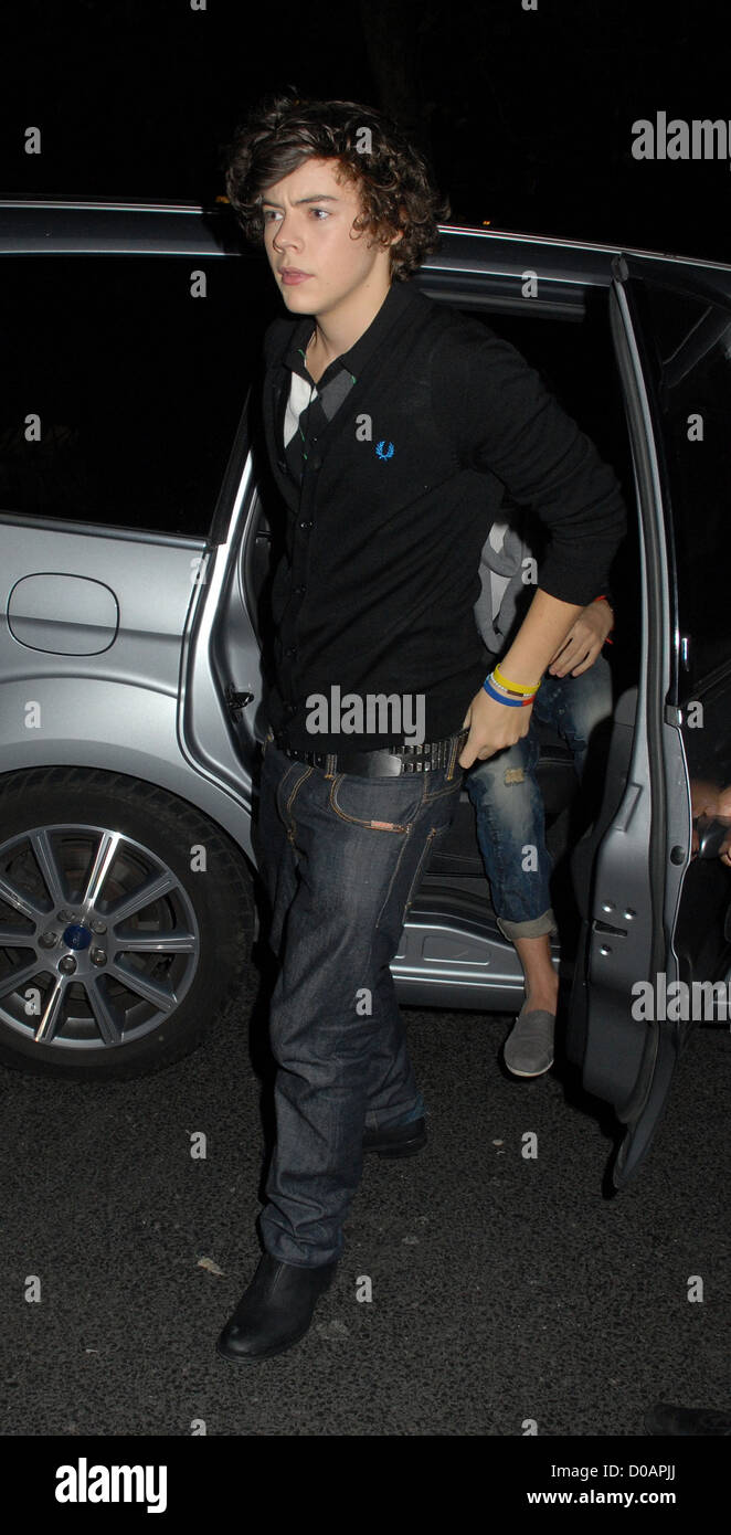 Harry Styles of One Direction X Factor Finalists arrive at Victoria ...