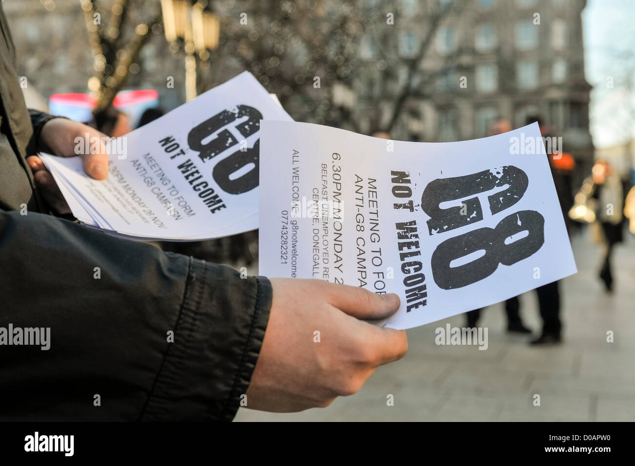 21st November 2012, Belfast. Protests begin against the G8 visit to ...