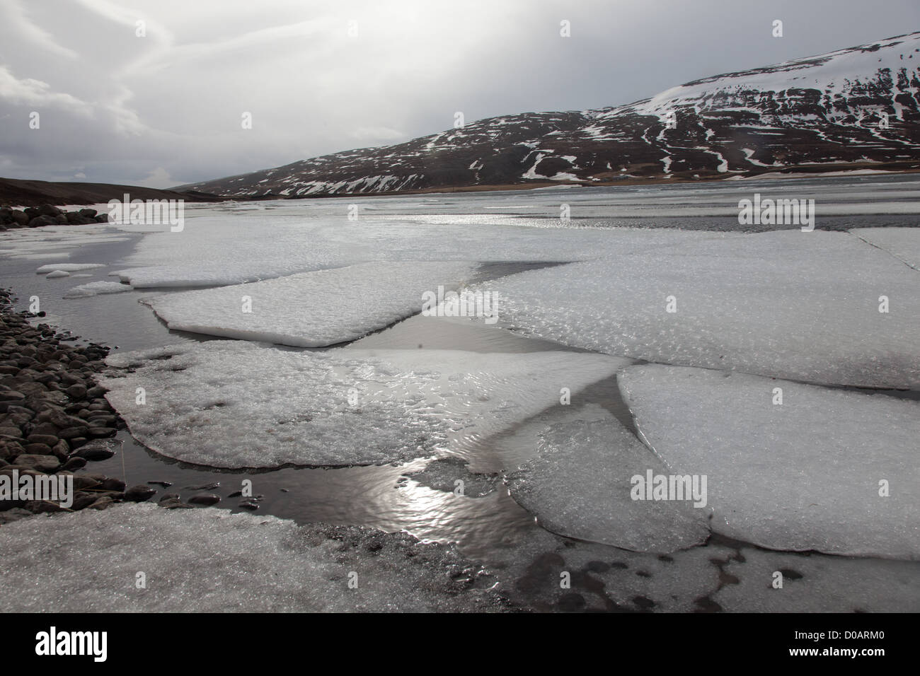 FROZEN FJORD LANDSCAPE IN NORTHWESTERN ICELAND EUROPE Stock Photo - Alamy