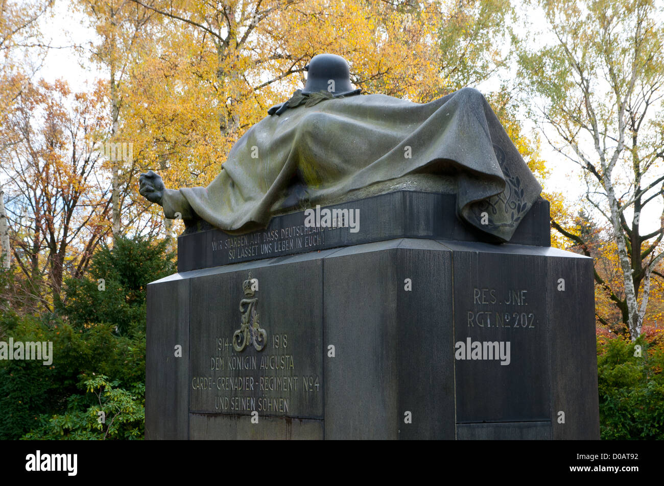 German First World War regimental memorial in historic military ...