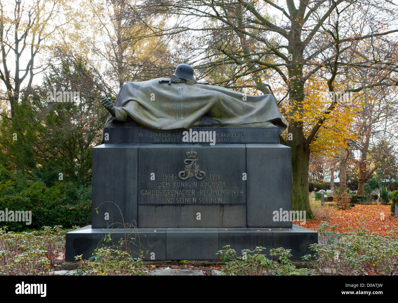 German First World War regimental memorial in historic military ...