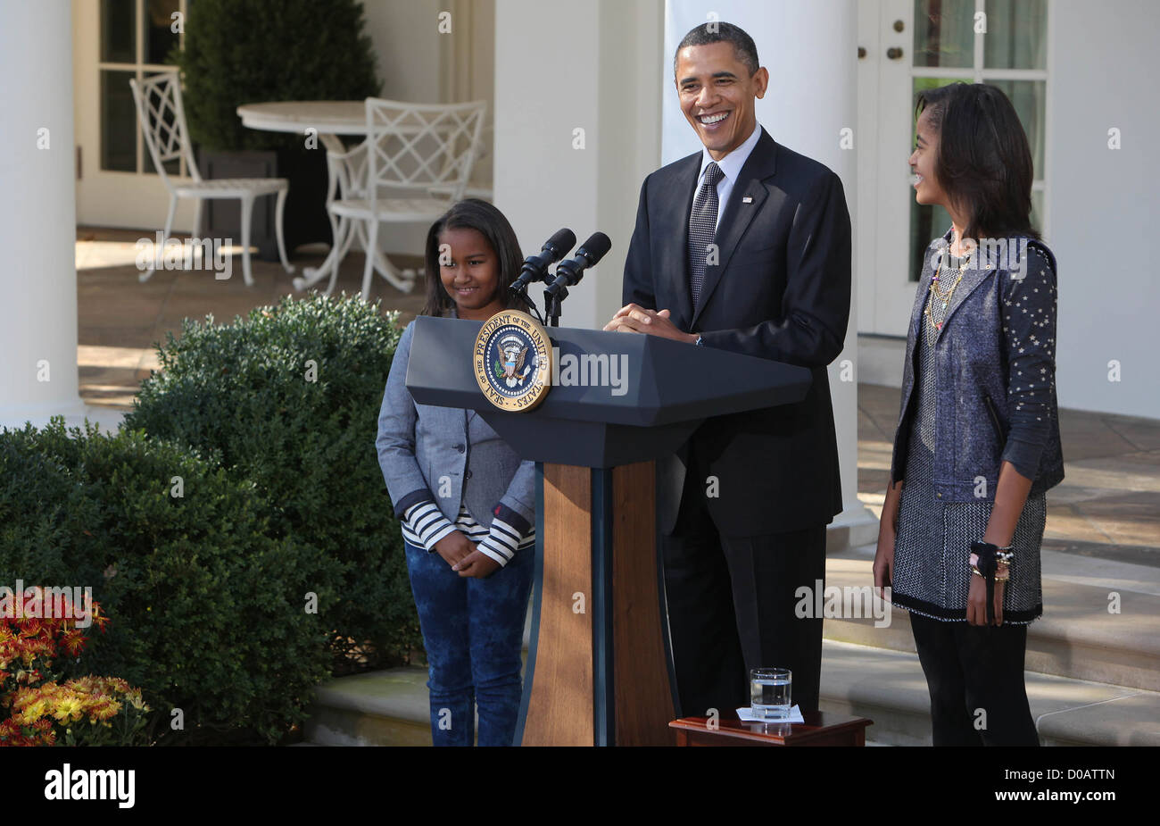 President Obama with his daughters Sasha and Malia President Barack ...