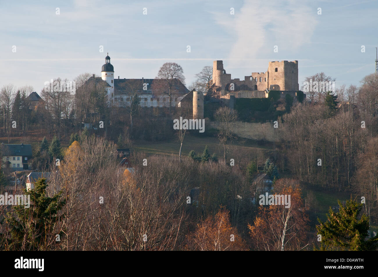 Frauenstein Castle, Frauenstein, Erzgebirge region, Saxony, Germany ...