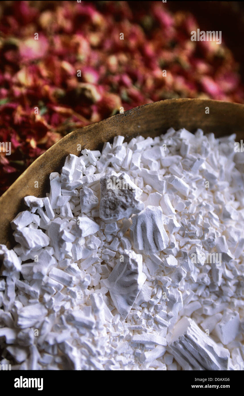 BOWL OF WHITE CLAY BEAUTY PRODUCT USED FOR FACIAL MASKS TRADITIONAL ...