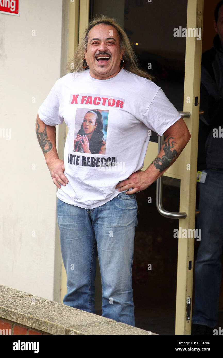 X Factor reject Wagner Carrilho outside The Fountain studios ahead of ...