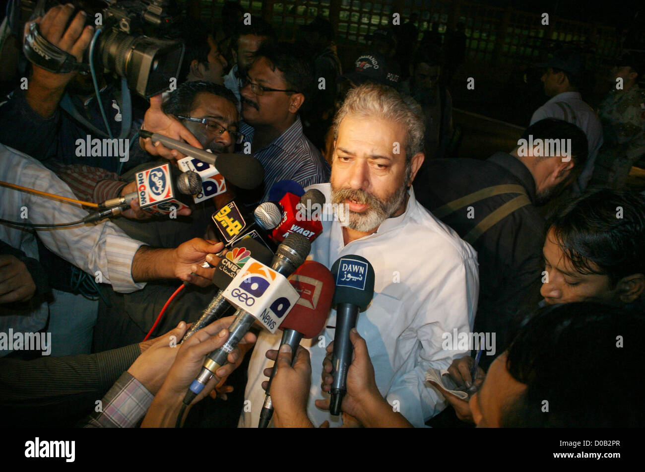 CID Officer, Chaudhry Aslam talking to media during his visit at the ...