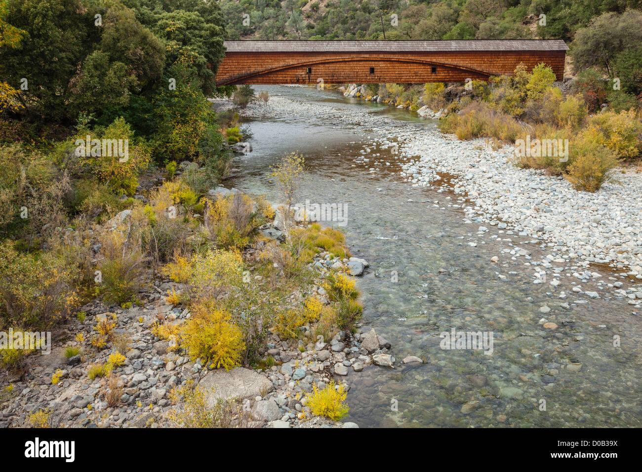 Bridgeport Covered Bridge over the South Yuba River in the South Yuba River State Park ...