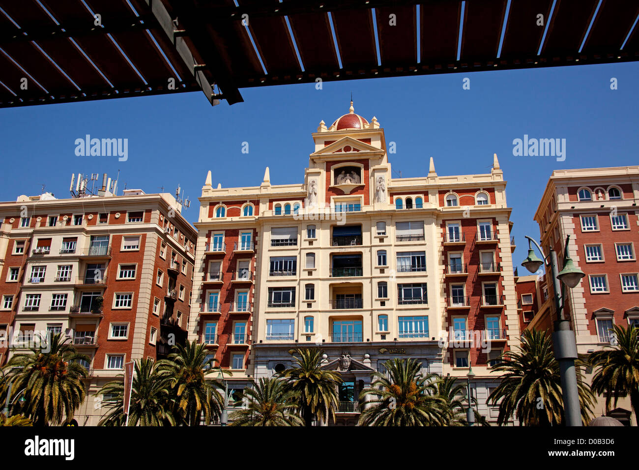 Historic buildings in the center of Malaga Costa del Sol Andalusia ...