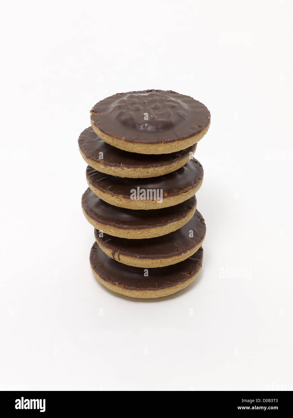 Jaffa Cakes in a stack on white background Stock Photo - Alamy