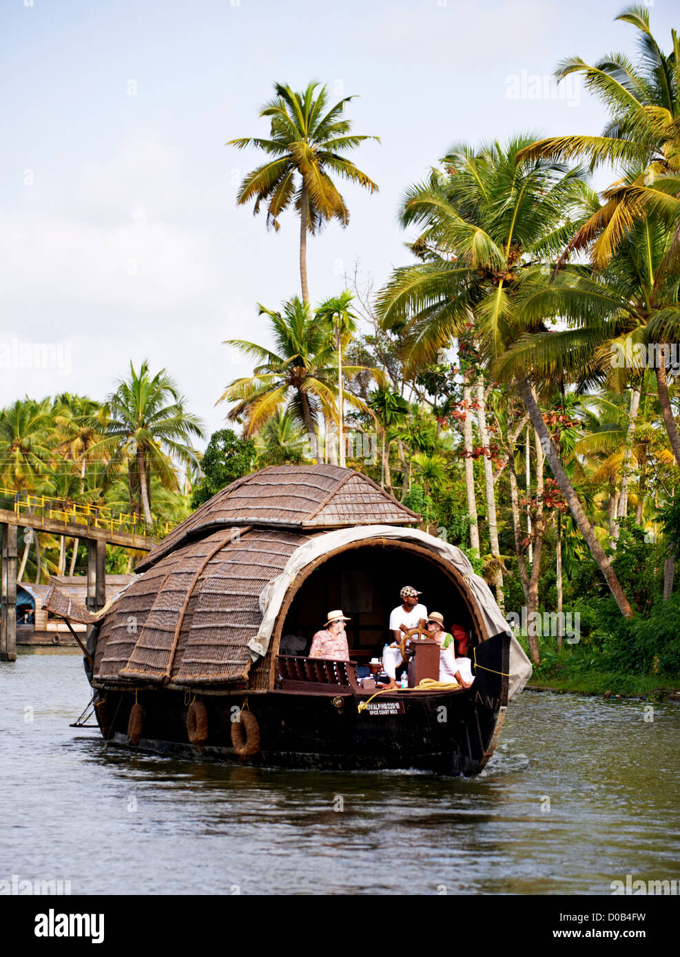 Houseboat on the Kerala backwaters, Kerala, India Stock Photo - Alamy