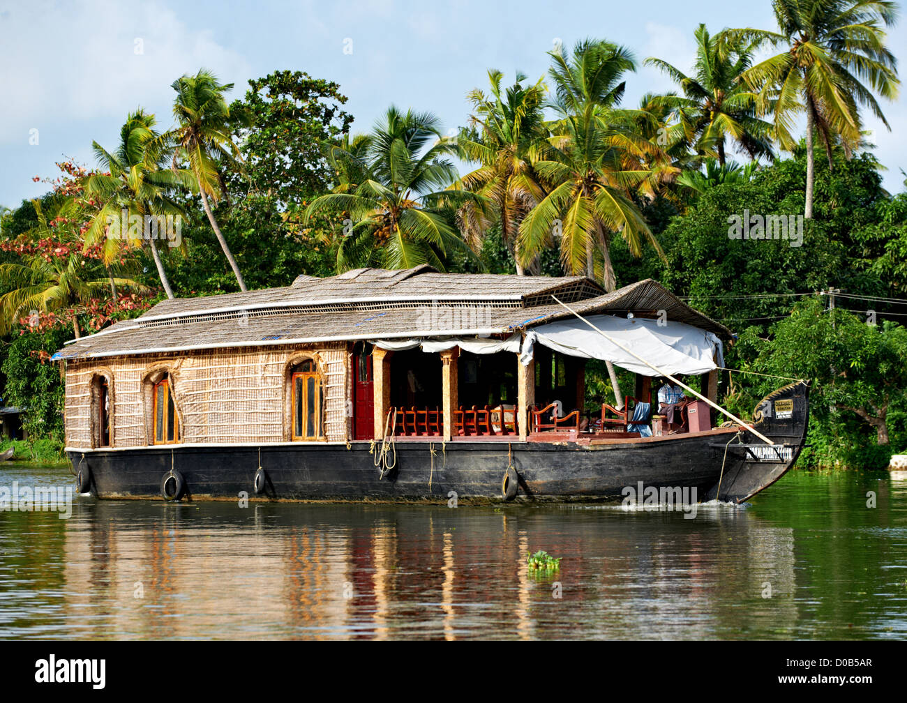 Houseboat on the Kerala backwaters, Kerala, India Stock Photo - Alamy