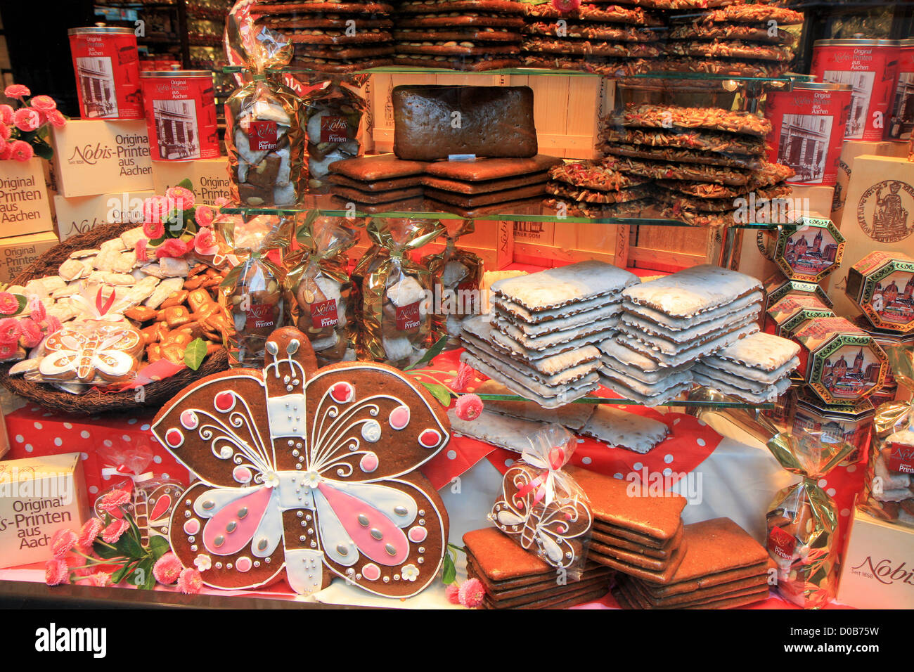 Gingerbread in a bakery window, Aachen, Germany, Europe Stock Photo - Alamy