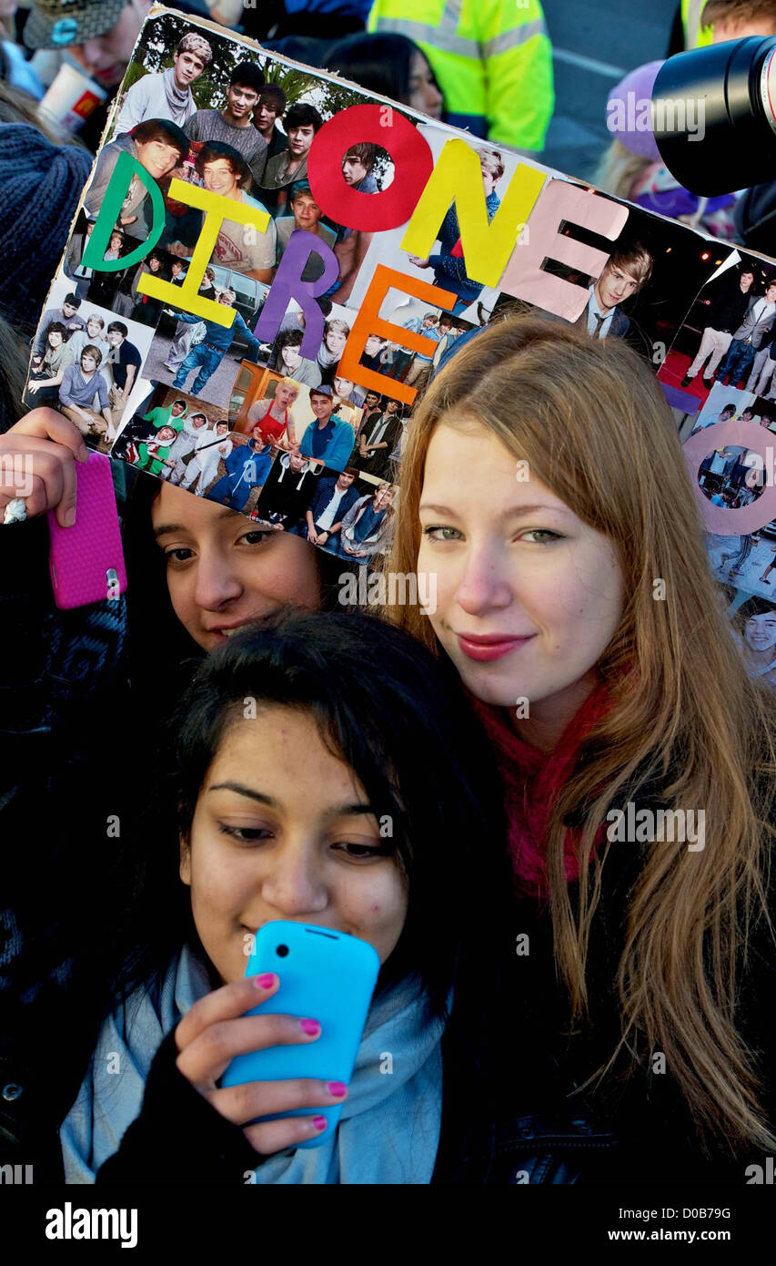 Fans wait outside the X Factor studios The X Factor contestants arrive ...
