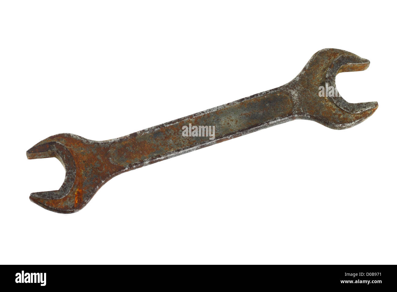 Big rusty wrench isolated on white background Stock Photo - Alamy