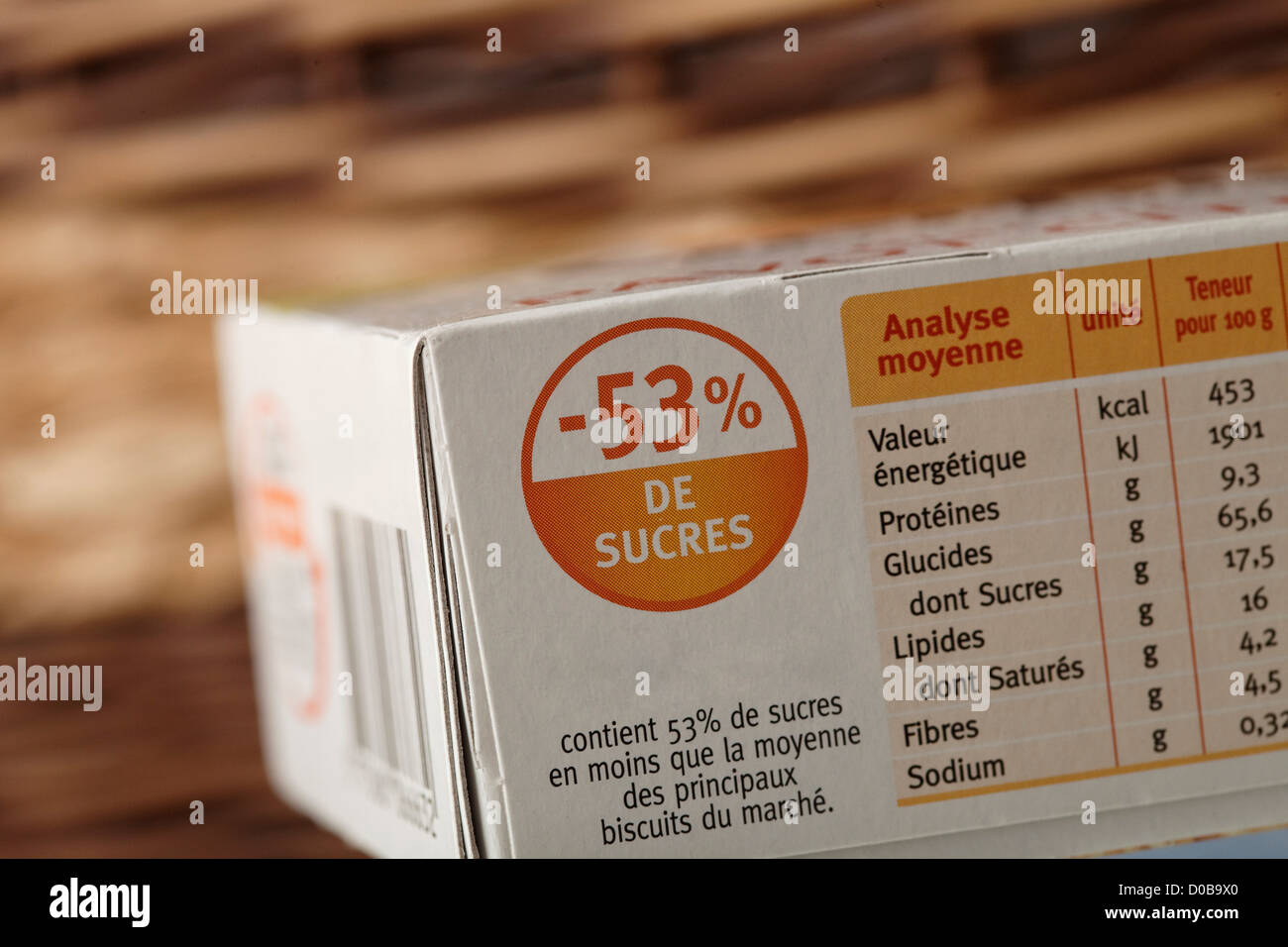 Food labels biscuits hi-res stock photography and images - Alamy