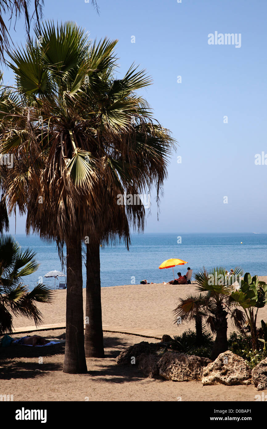 La Raga beach Estepona Malaga Costa del Sol Andalusia Spain Stock Photo ...