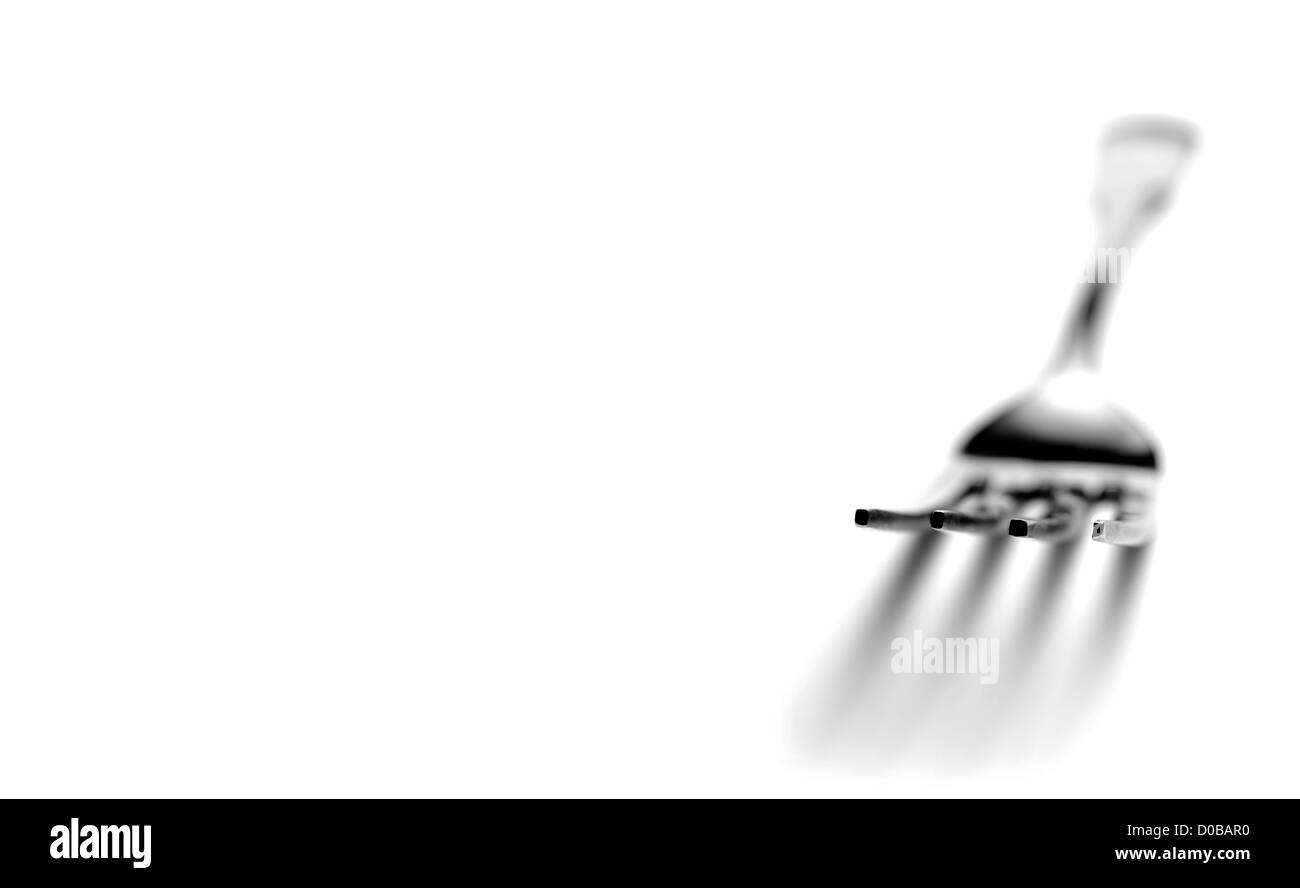 Single Fork Isolated on White Background Stock Photo - Alamy