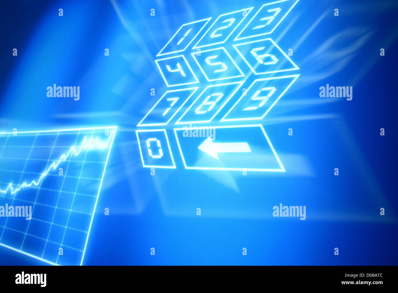 blue business graph abstract background Stock Photo - Alamy