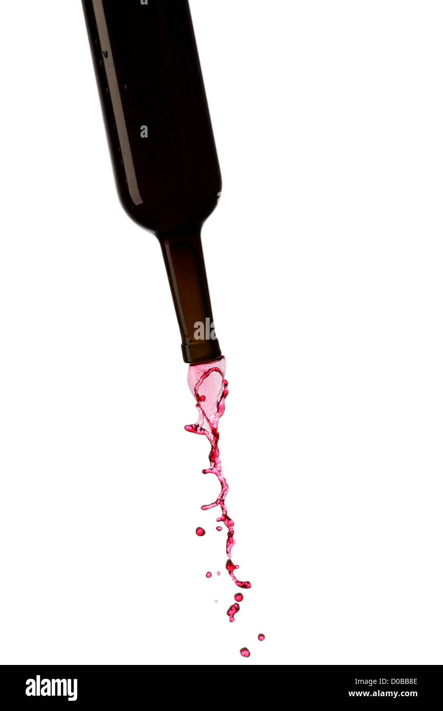 Flowing wine from a bottle Stock Photo - Alamy
