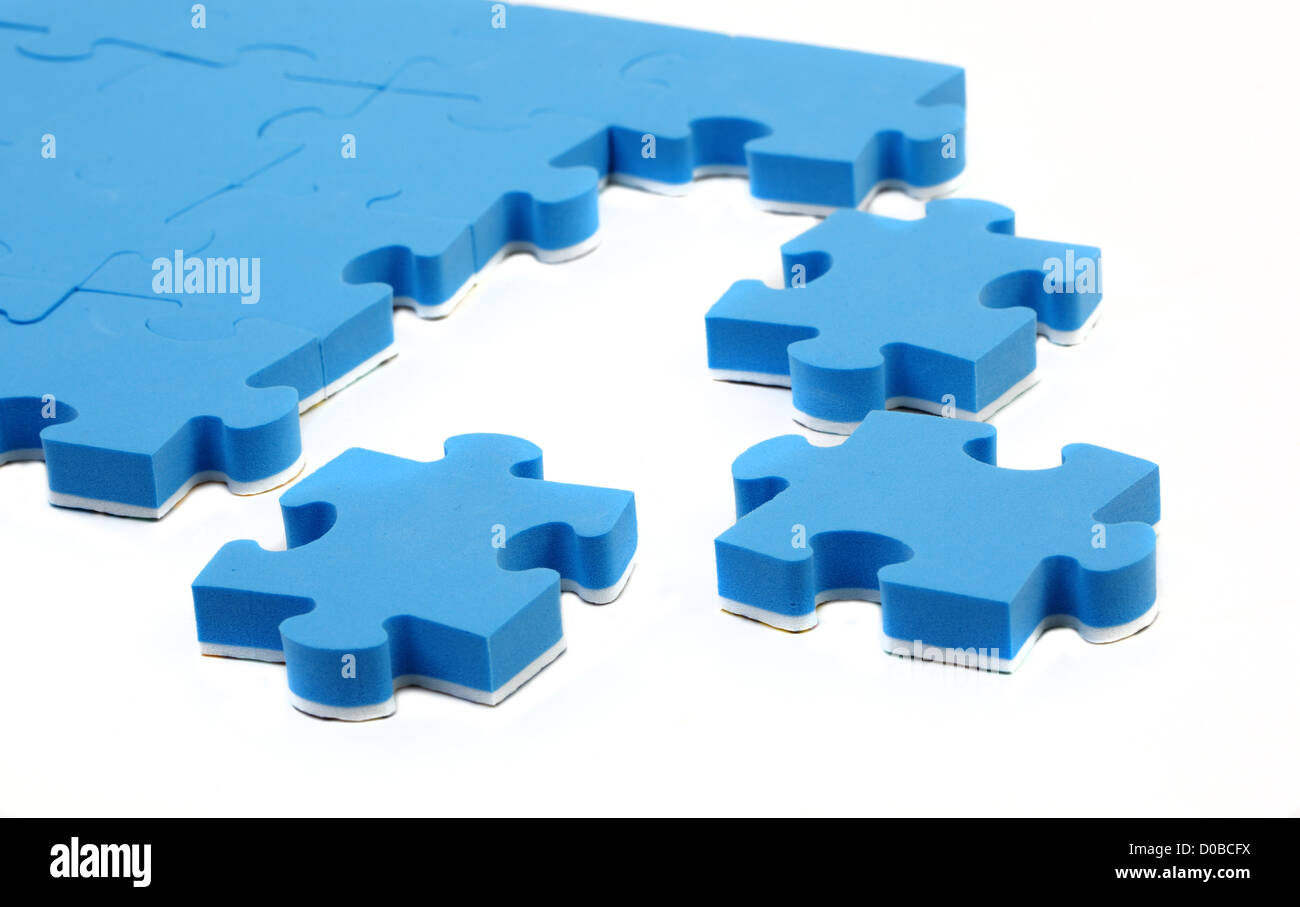 blue puzzle isolated Stock Photo - Alamy