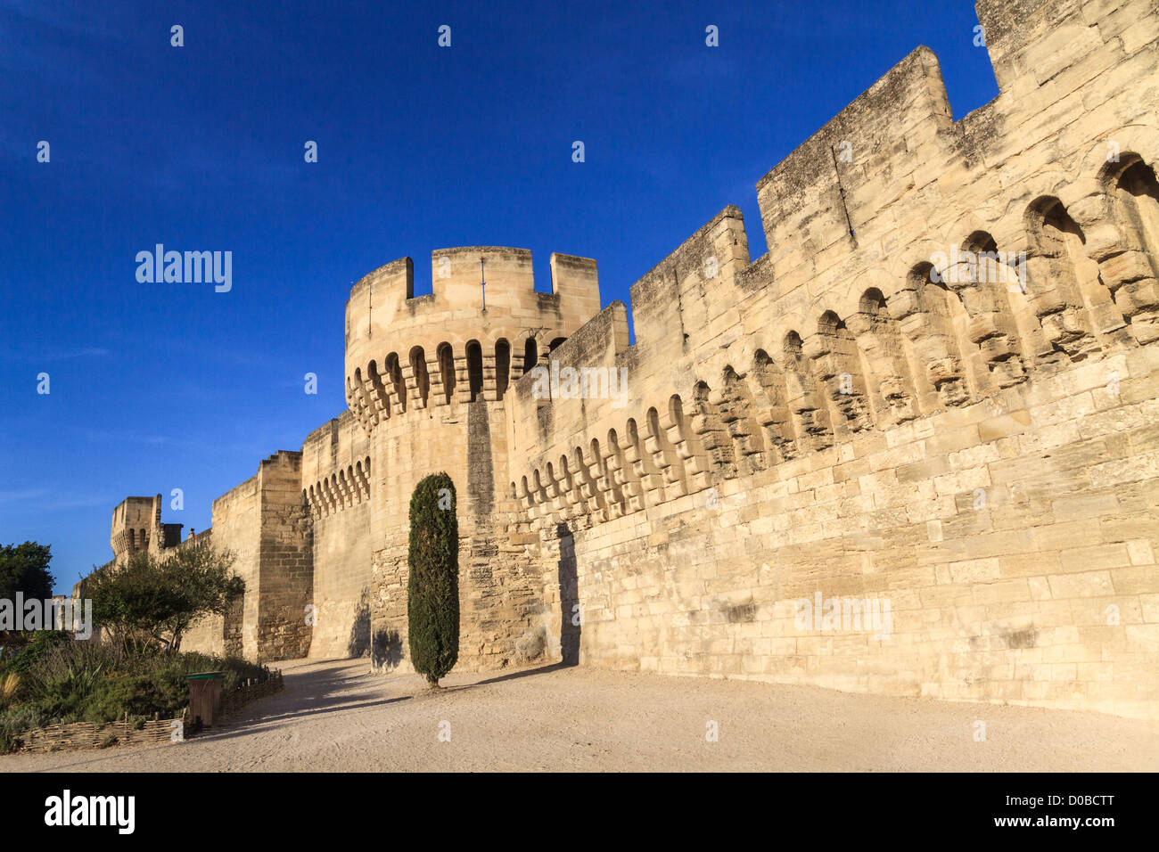 Avignon Medieval City Wall / Fortifications, Provence, France Stock ...