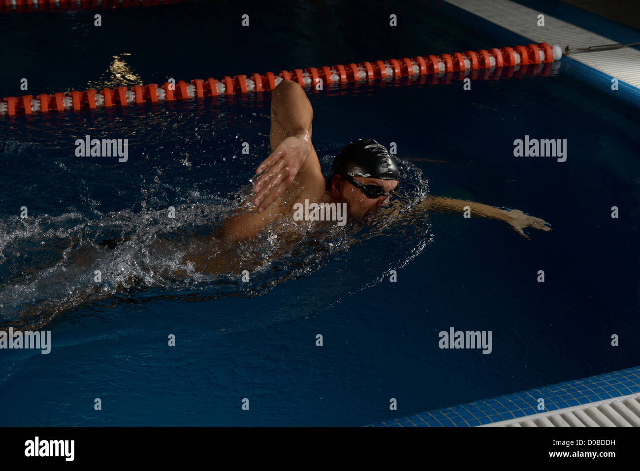 swimmer swimming pool water professional Stock Photo - Alamy
