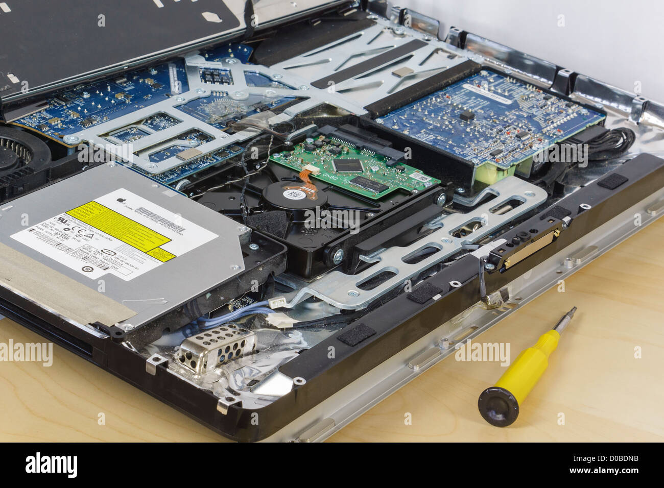 The insides of a 2008 iMac. Replacing the hard drive Stock Photo - Alamy