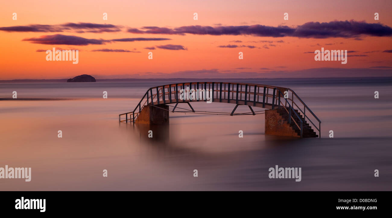The 'Bridge to Nowhere' at Belhaven Bay, Dunbar, East Lothian, Scotland ...