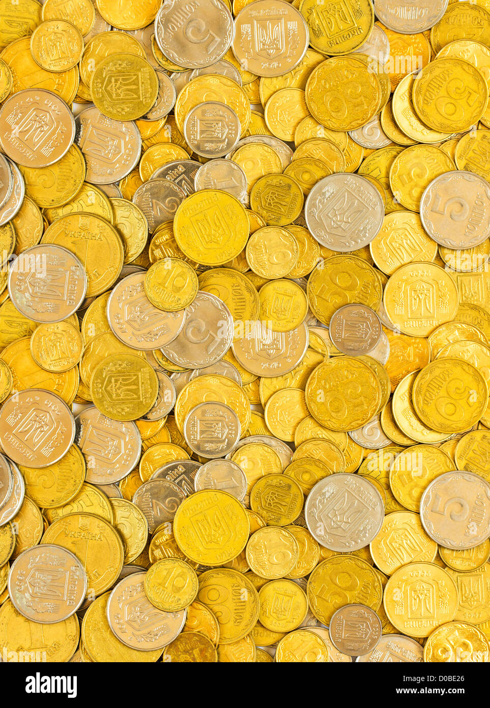 Background of the coins of Ukraine Stock Photo - Alamy