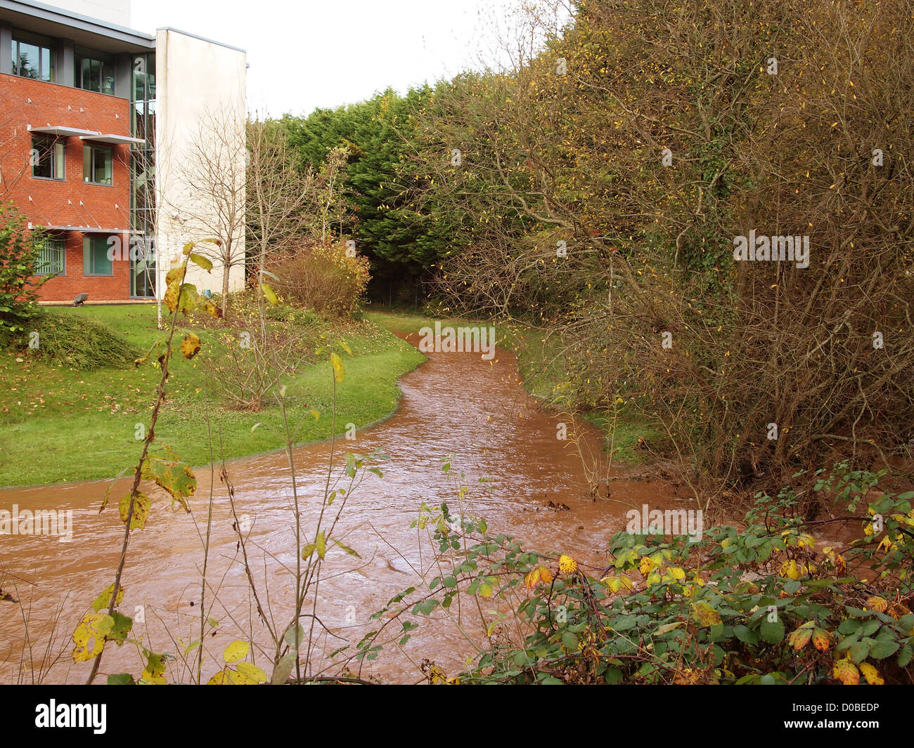 Flood waters in the overflow channel near the council offices in ...