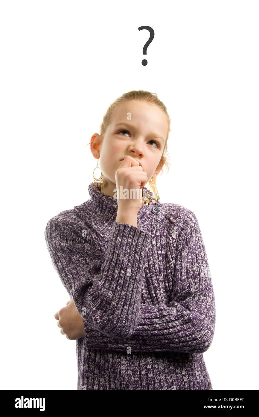 Girl questions on mind hi-res stock photography and images - Alamy