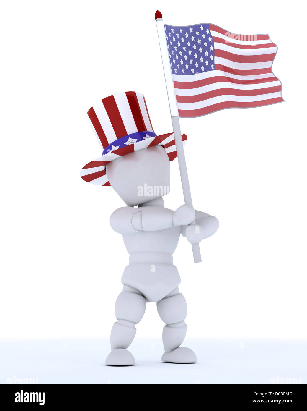3D render of a man with american flag Stock Photo - Alamy