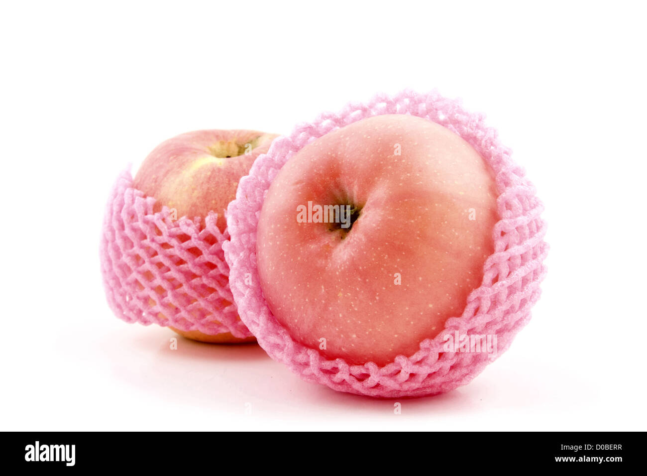 Two colorful apples isolated on white background Stock Photo - Alamy